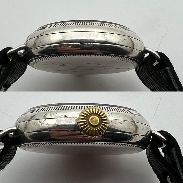 1916 English Dennison WW1, Trench Watch Solid Sterling Silver For Sale ...