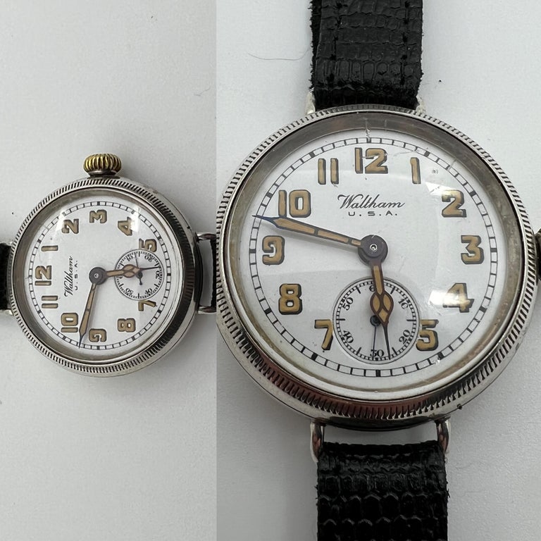 1916 English Dennison WW1, Trench Watch Solid Sterling Silver For Sale ...