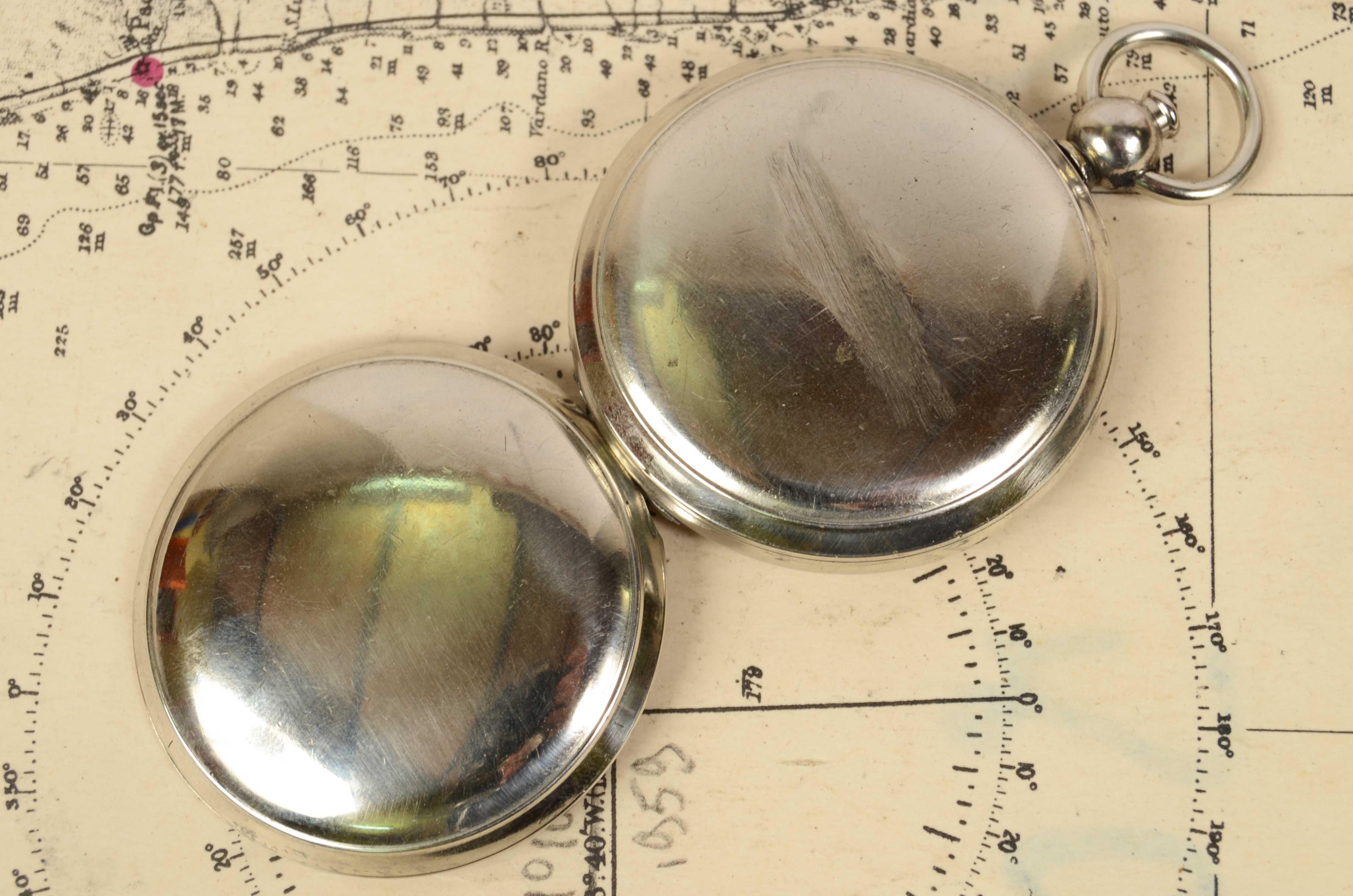 1918s Small Chromed Brass Magnetic Pocket Compass First Worla War ...