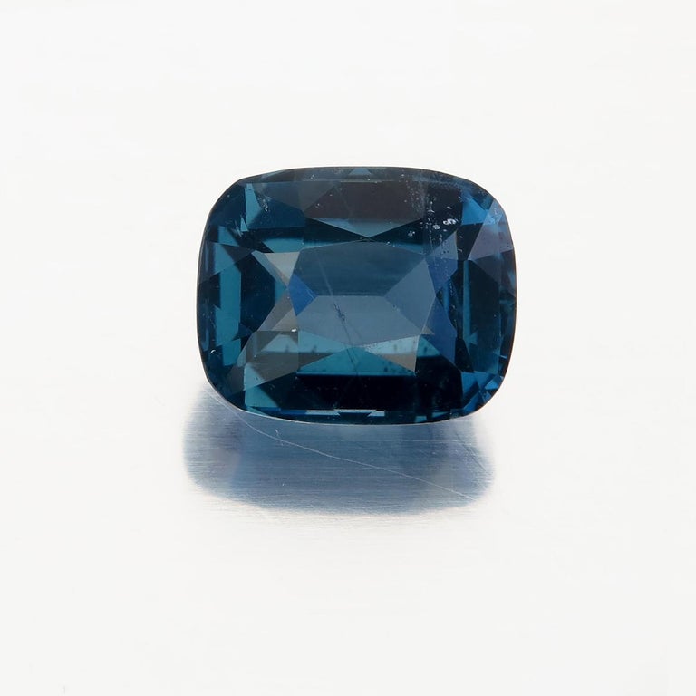 1.92 Carat Blue Spinel Lotus Certified For Sale at 1stDibs
