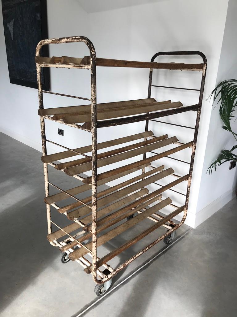1920-1930s Original Vintage Metal French Bread Shelving Rack / Shop ...