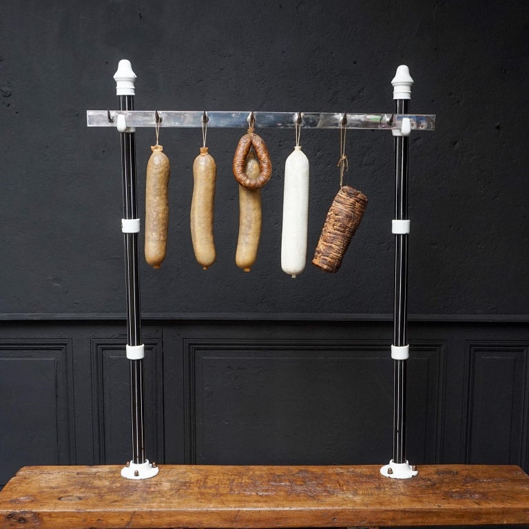 1920s Art-Deco Black&White Enamelled Cast Iron Butcher Meat Counter ...