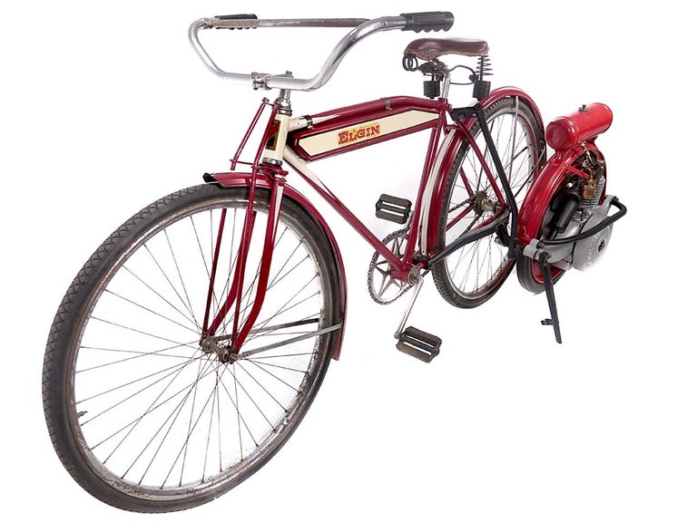1920 Briggs and Stratton Motor Wheel on Elgin Cardinal Motobike at 1stDibs