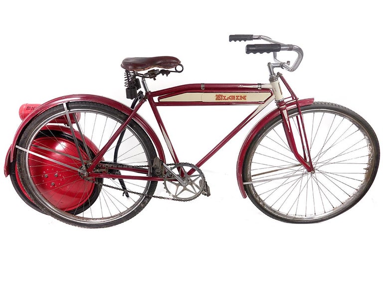 1920 Briggs and Stratton Motor Wheel on Elgin Cardinal Motobike at 1stDibs