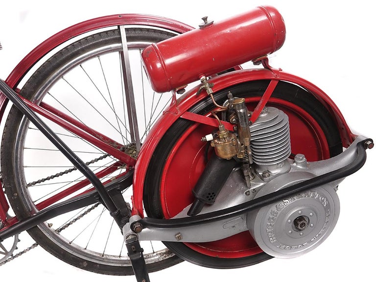 1920 Briggs and Stratton Motor Wheel on Elgin Cardinal Motobike at 1stDibs