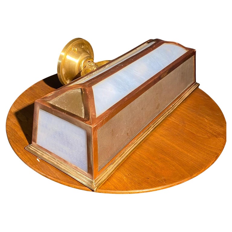 1920 Exceptional Train Sconce in Heavy Brass / Copper For Sale at 1stDibs
