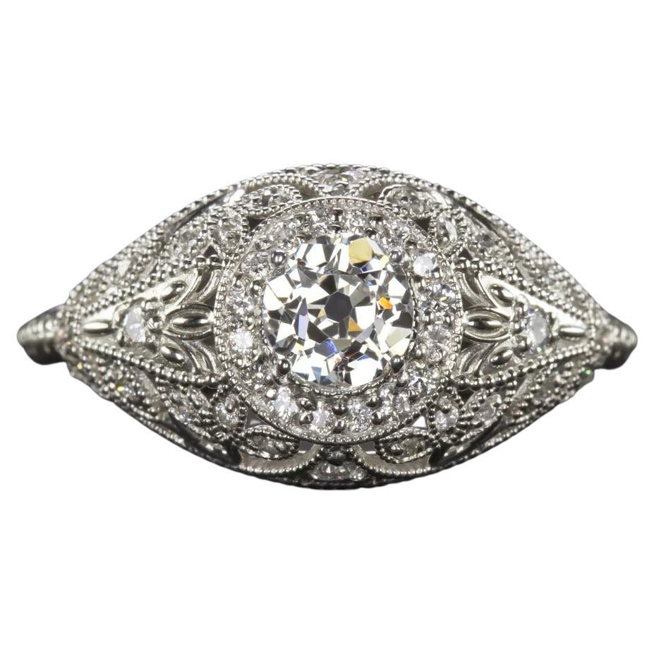 Old European Antique Vintage Diamond Ring For Sale at 1stDibs