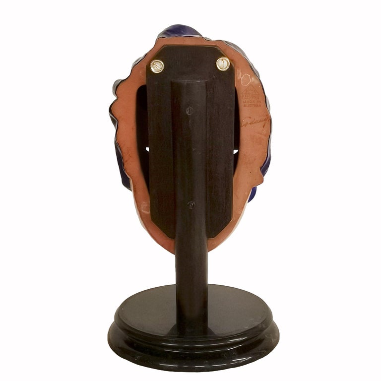 1920´s Art Deco Woman Face Mask, Ceramic by Rudolf Podany, Keramos ...