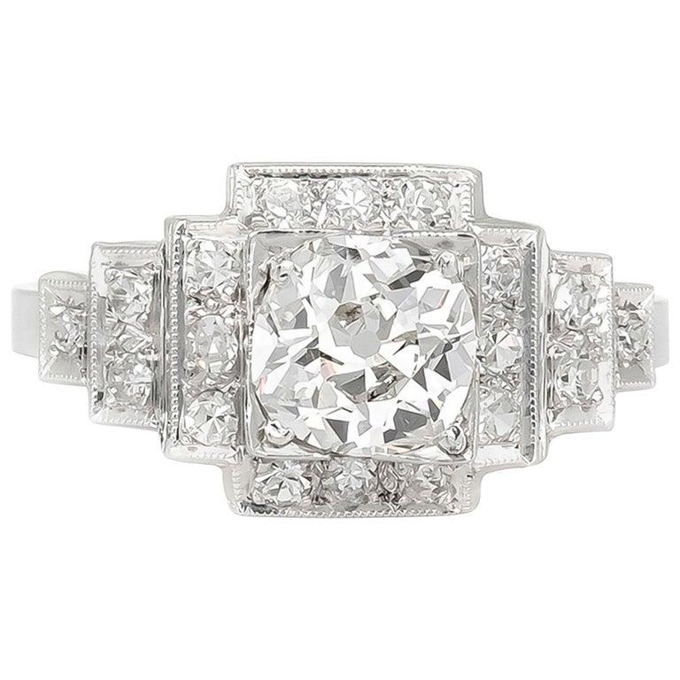 1920s-1930s Pyramid Style Setting Diamond Engagement Ring For Sale at ...
