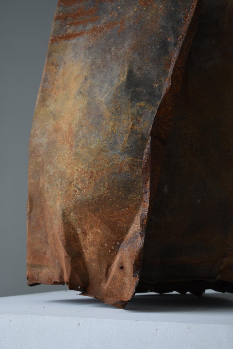 Japanese old Galvanized Iron 1920s-1950s/Object figurine WabiSabi art ...