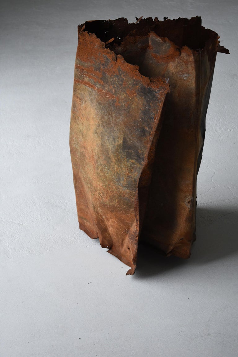 Japanese old Galvanized Iron 1920s-1950s/Object figurine WabiSabi art ...