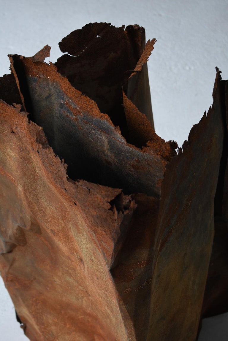 Japanese old Galvanized Iron 1920s-1950s/Object figurine WabiSabi art ...