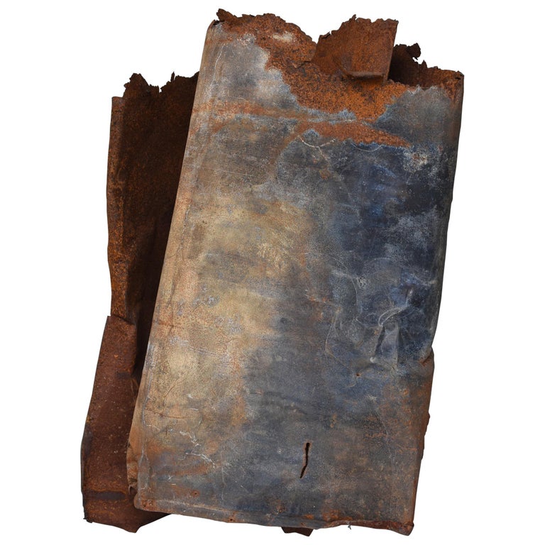 Japanese old Galvanized Iron 1920s-1950s/Object figurine WabiSabi art ...