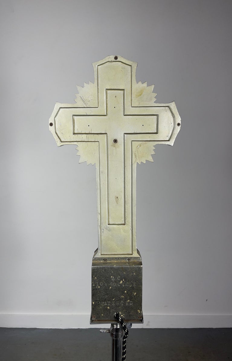 1920s /30s Art Deco Cast Aluminium and Neon Crucifix. For Sale at 1stDibs