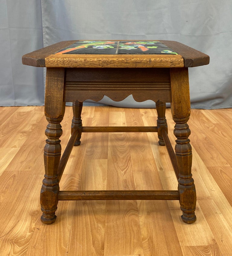 1920s-1930s Catalina Tile Mission Table with Parrots at 1stDibs