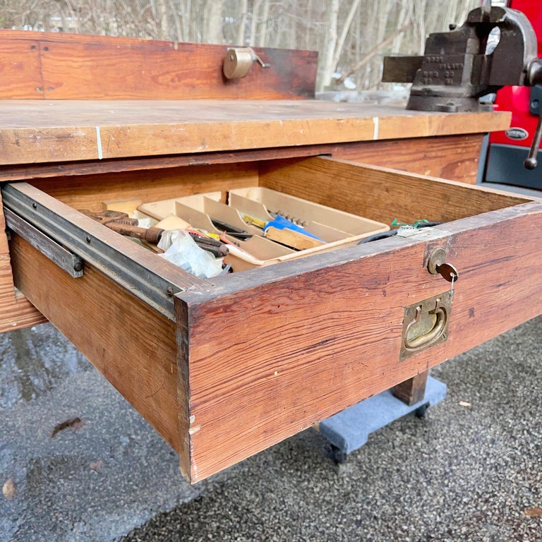 1920s American Built Workshop Table For Sale at 1stDibs | richards ...