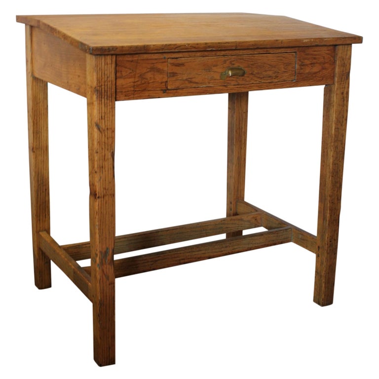1920s American Foreman's Oak Desk / Hostess Stand For Sale at 1stDibs