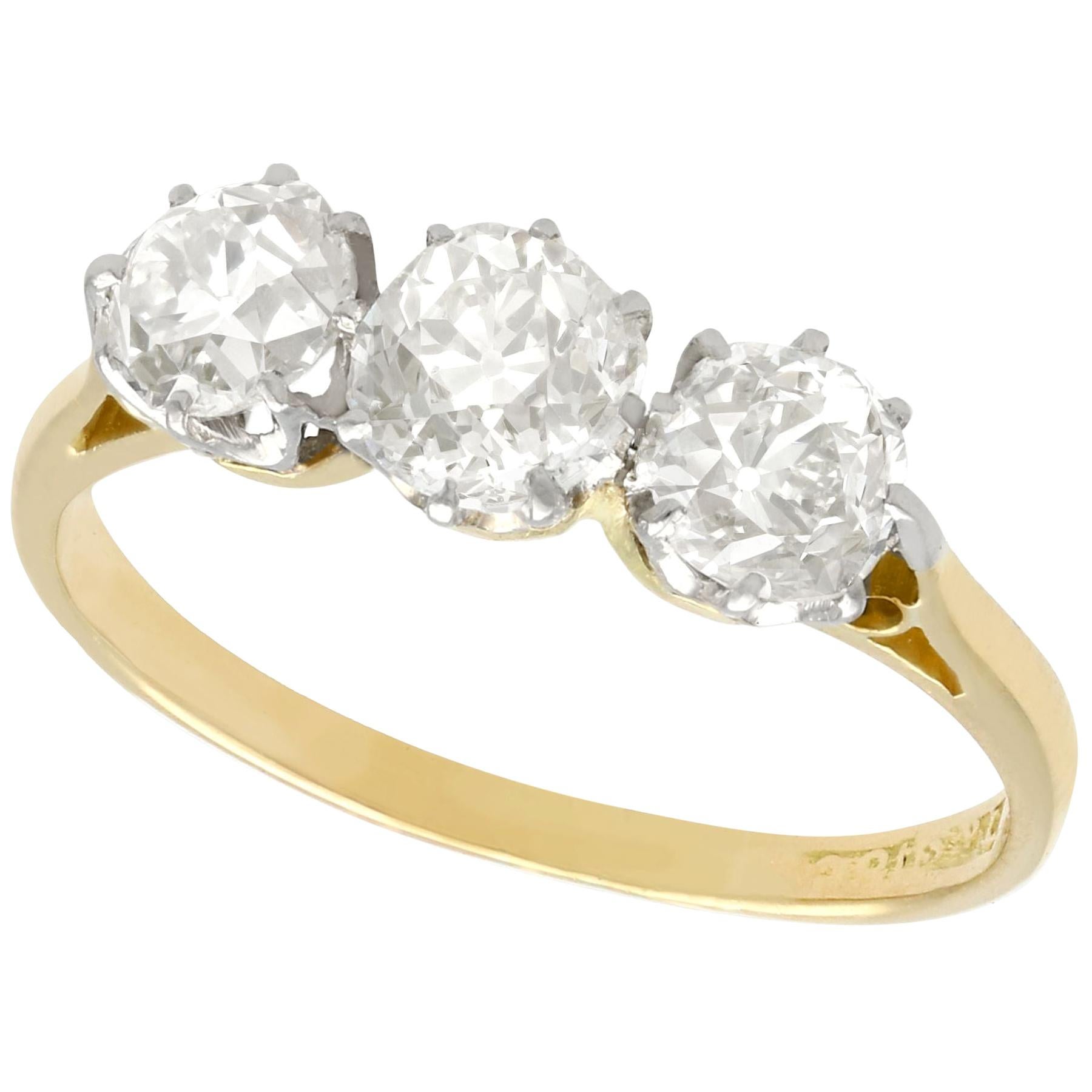 1.12 Carat Diamond Yellow Gold Engagement Ring For Sale at 1stDibs | 1. ...