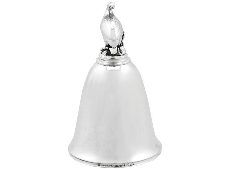 1920s Antique Arts and Crafts Danish Sterling Silver Table Bell For ...