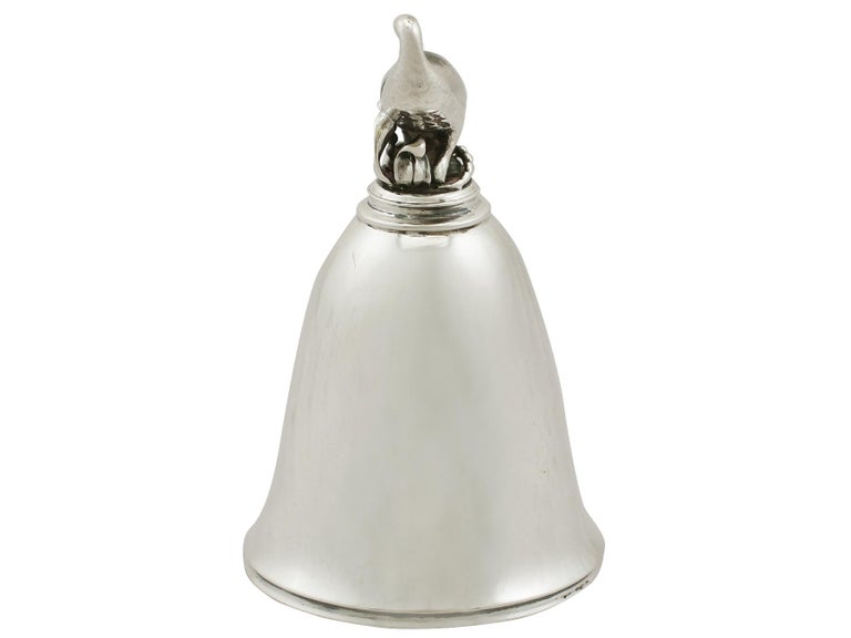 1920s Antique Arts and Crafts Danish Sterling Silver Table Bell For ...