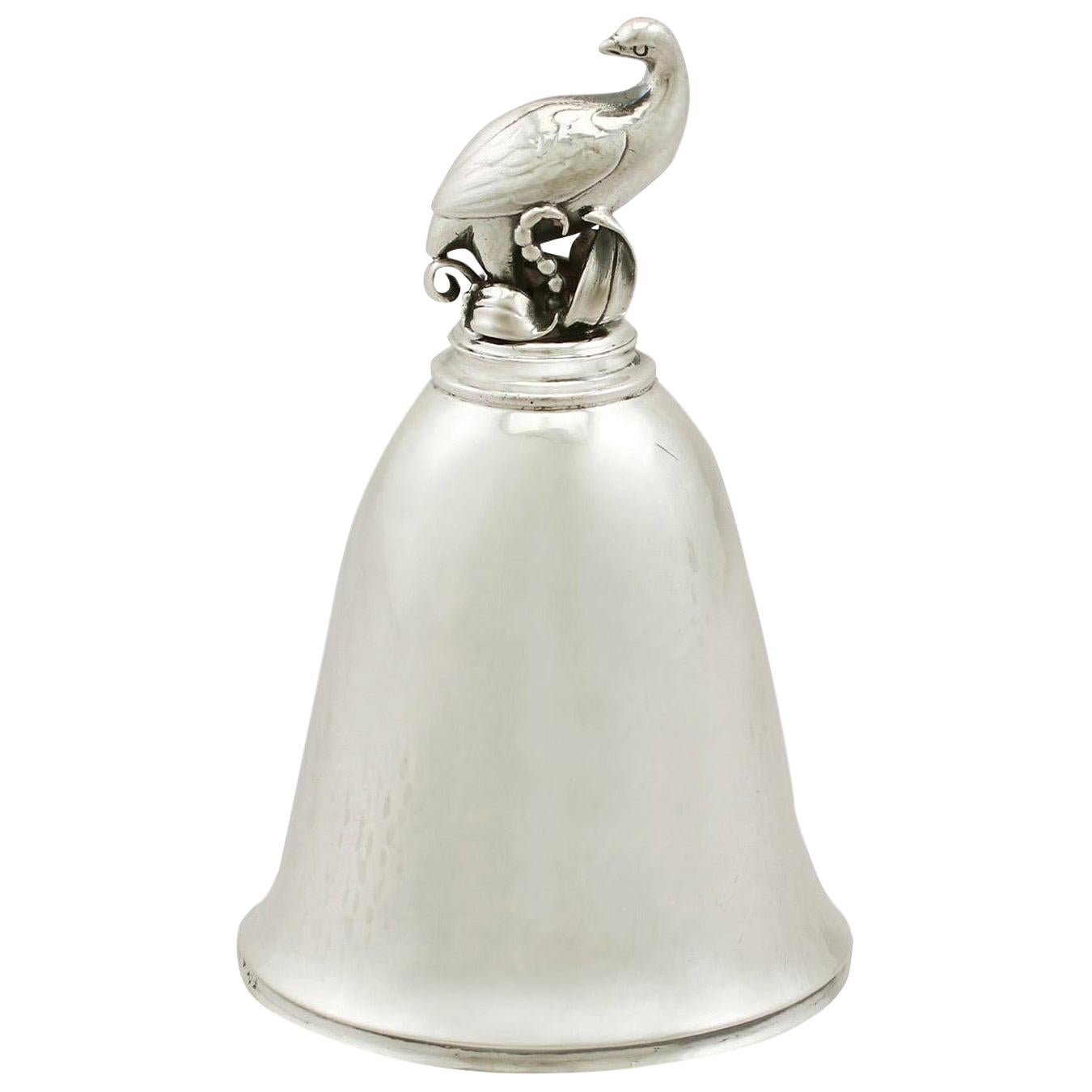 1920s Antique Arts and Crafts Danish Sterling Silver Table Bell For ...