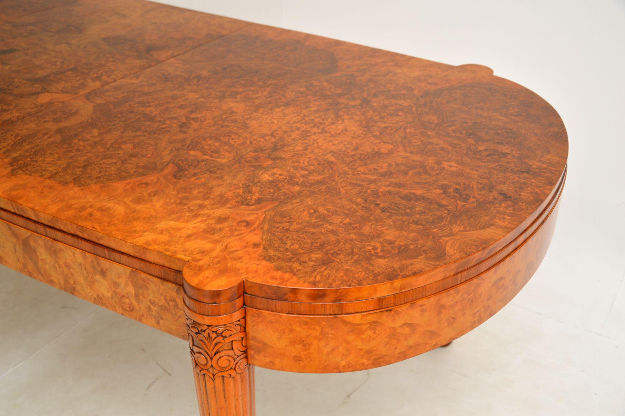 1920s Antique Burr Walnut Dining Table and Chairs by Hille For Sale at ...