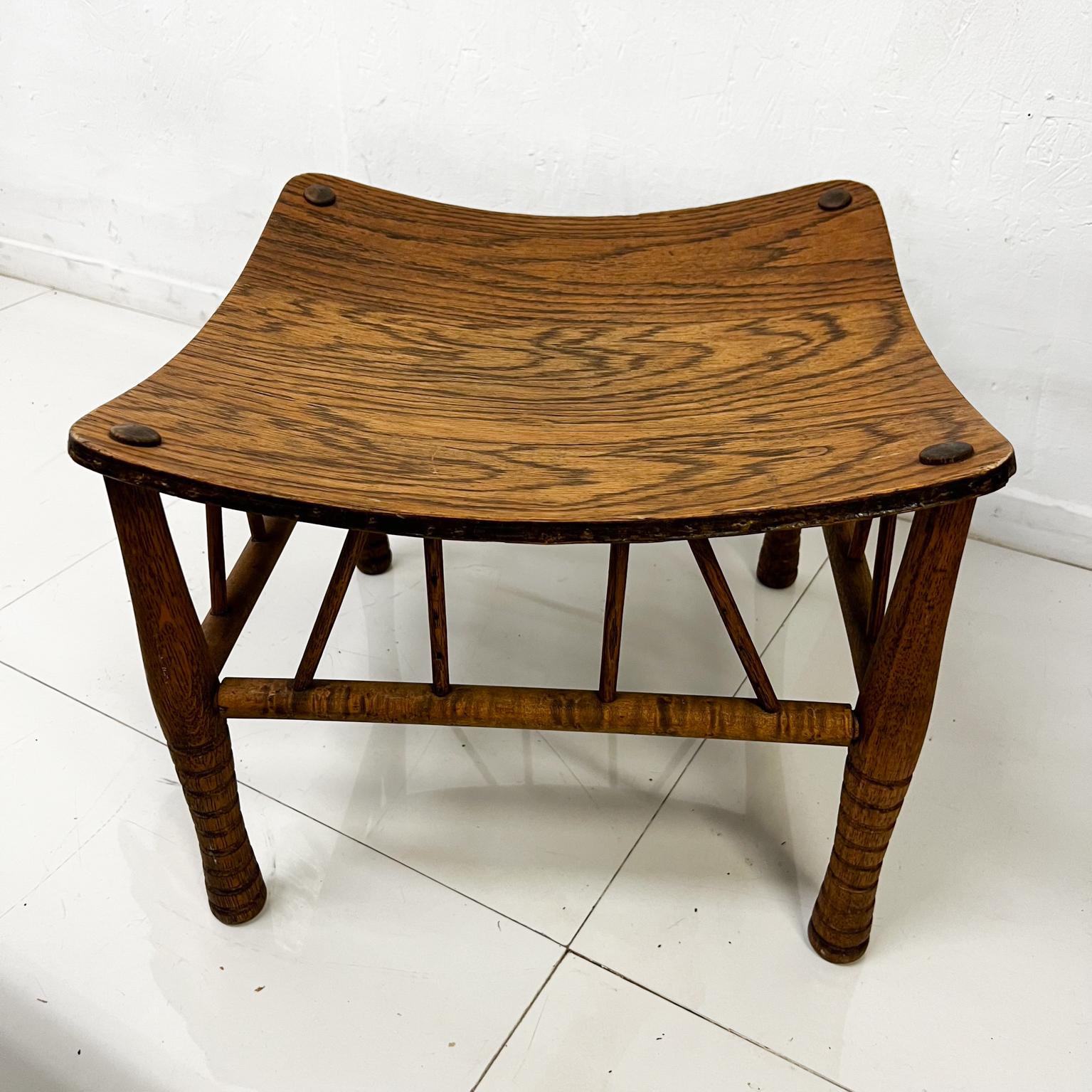 1920s Antique Egyptian Revival Thebes Bentwood Oak Stool For Sale at ...