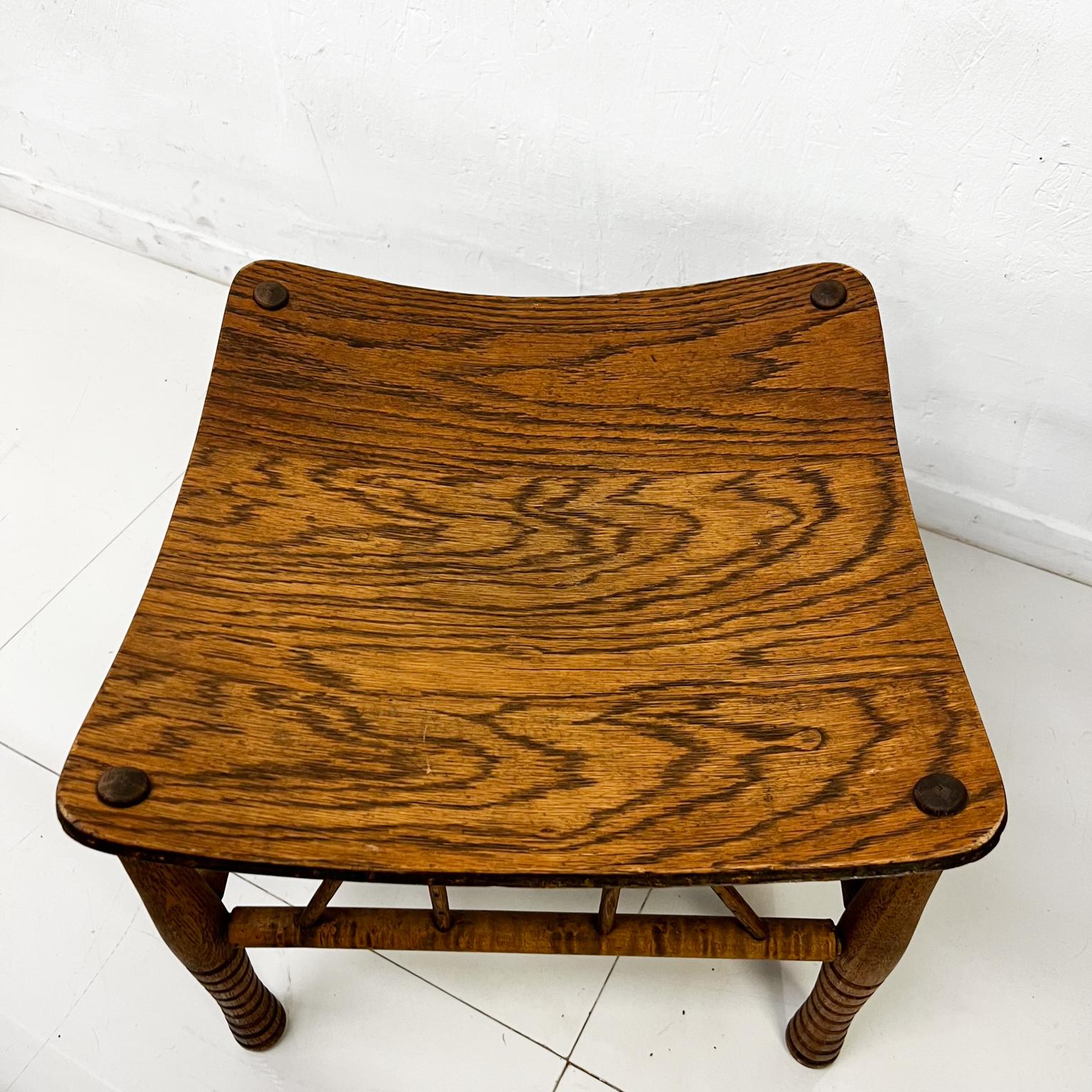 1920s Antique Egyptian Revival Thebes Bentwood Oak Stool For Sale at ...