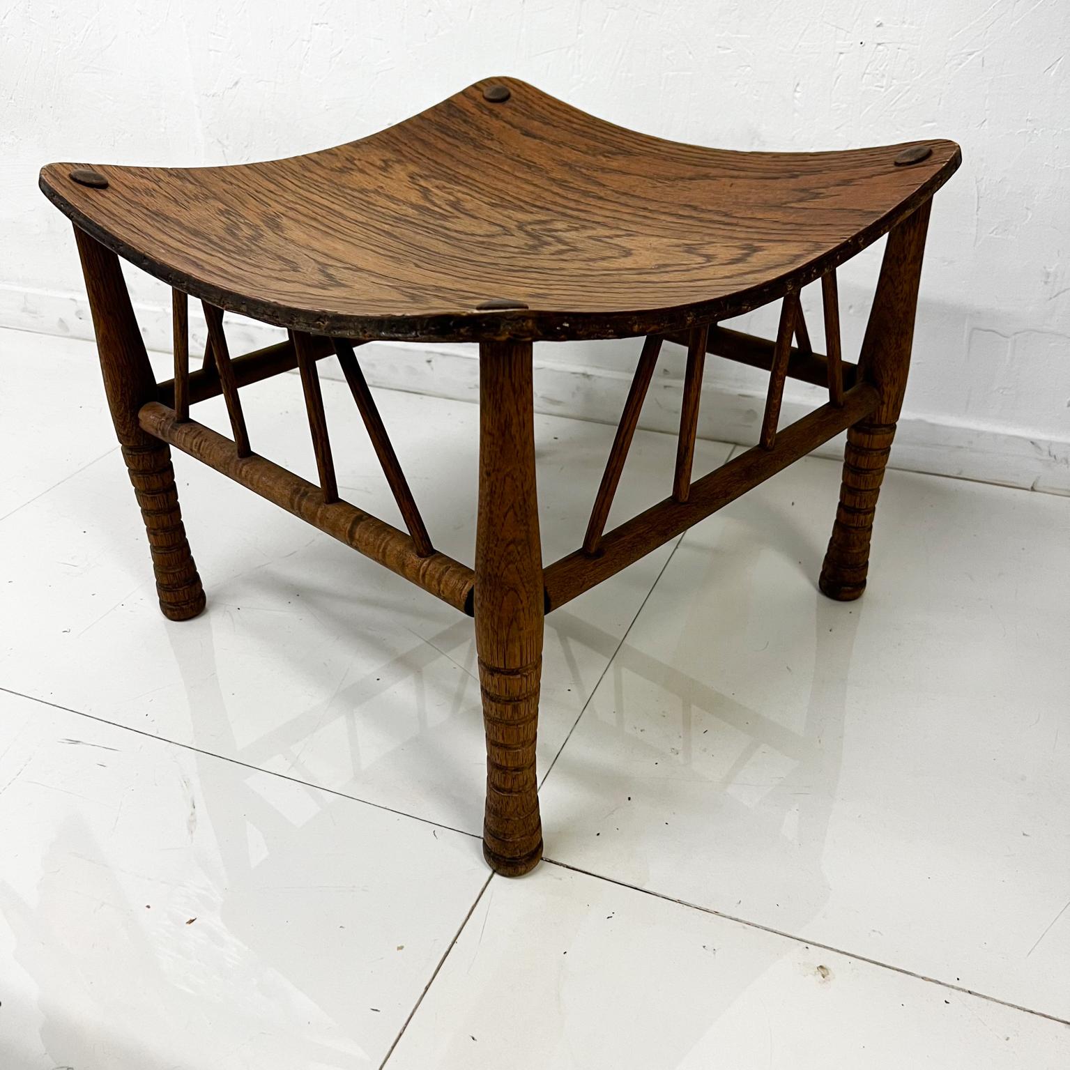 1920s Antique Egyptian Revival Thebes Bentwood Oak Stool For Sale at ...