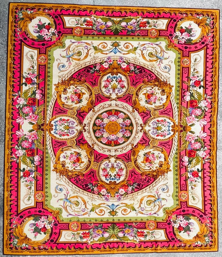 1920's Antique English Chenille Rug 12 by 15 at 1stDibs