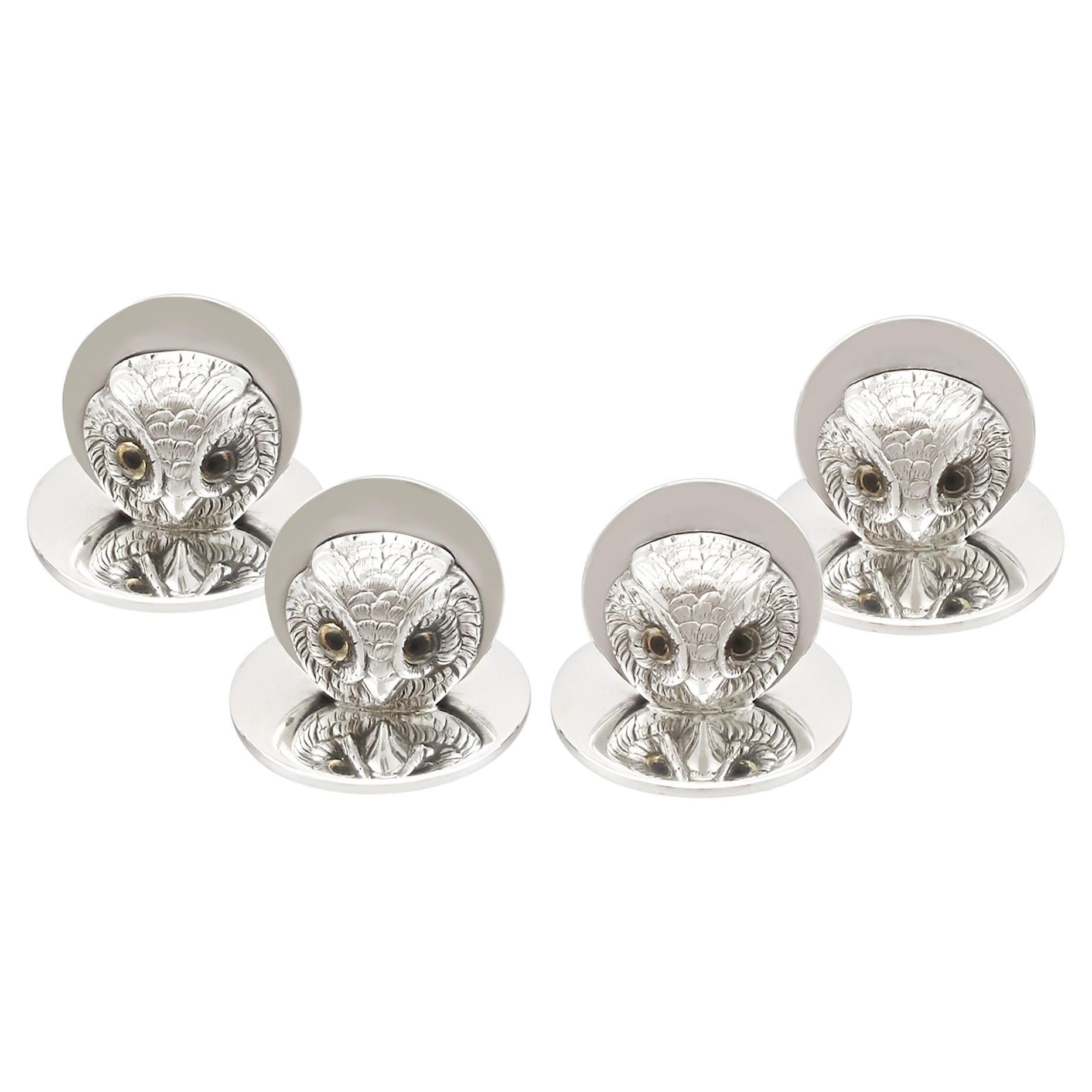 1920s Set of Four Sterling Silver Menu / Card Holders by Garrard and Co ...