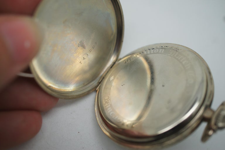 1920s Antique Hamilton Fahys 912 Pocket Watch 14k Gold Filled 17 Jewels ...