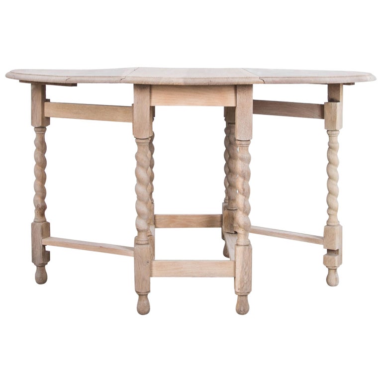 1920s Antique Oak Gate Leg Table at 1stDibs