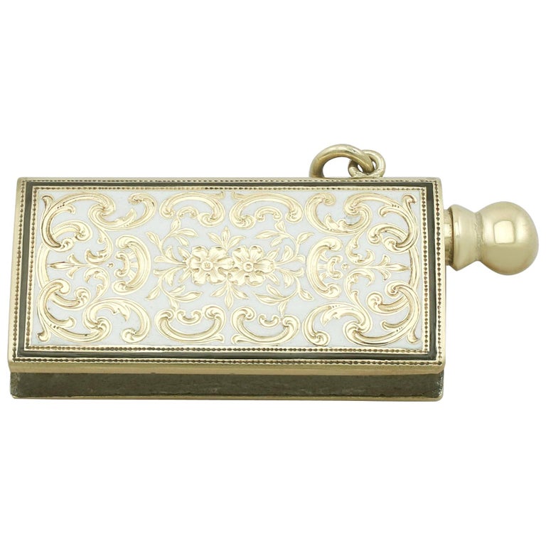 1920s Antique Yellow Gold and Enamel Spark Striker For Sale at 1stDibs