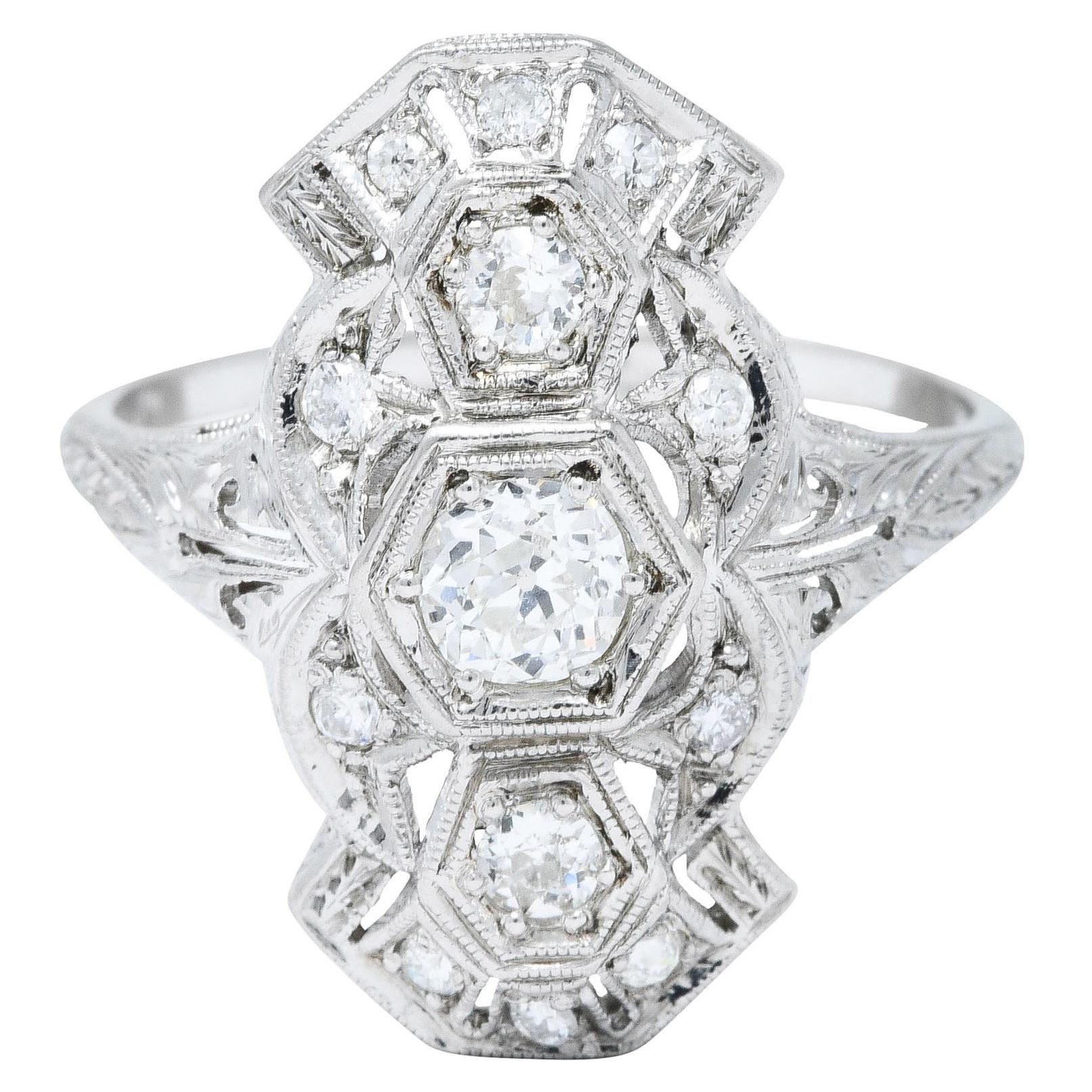 Art Deco Diamond Dinner Ring at 1stDibs