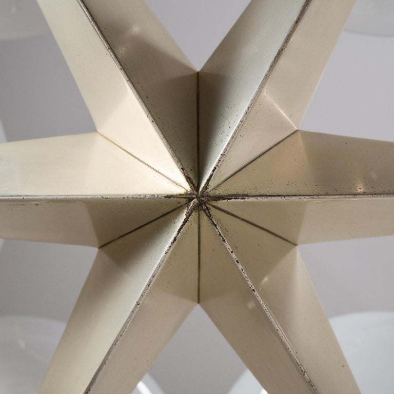 1920s "Silver Star" Art Deco Chandelier at 1stDibs