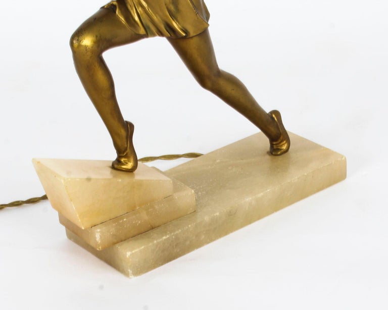 1920s Art Deco Gilded Dancing Lady Lamp at 1stDibs