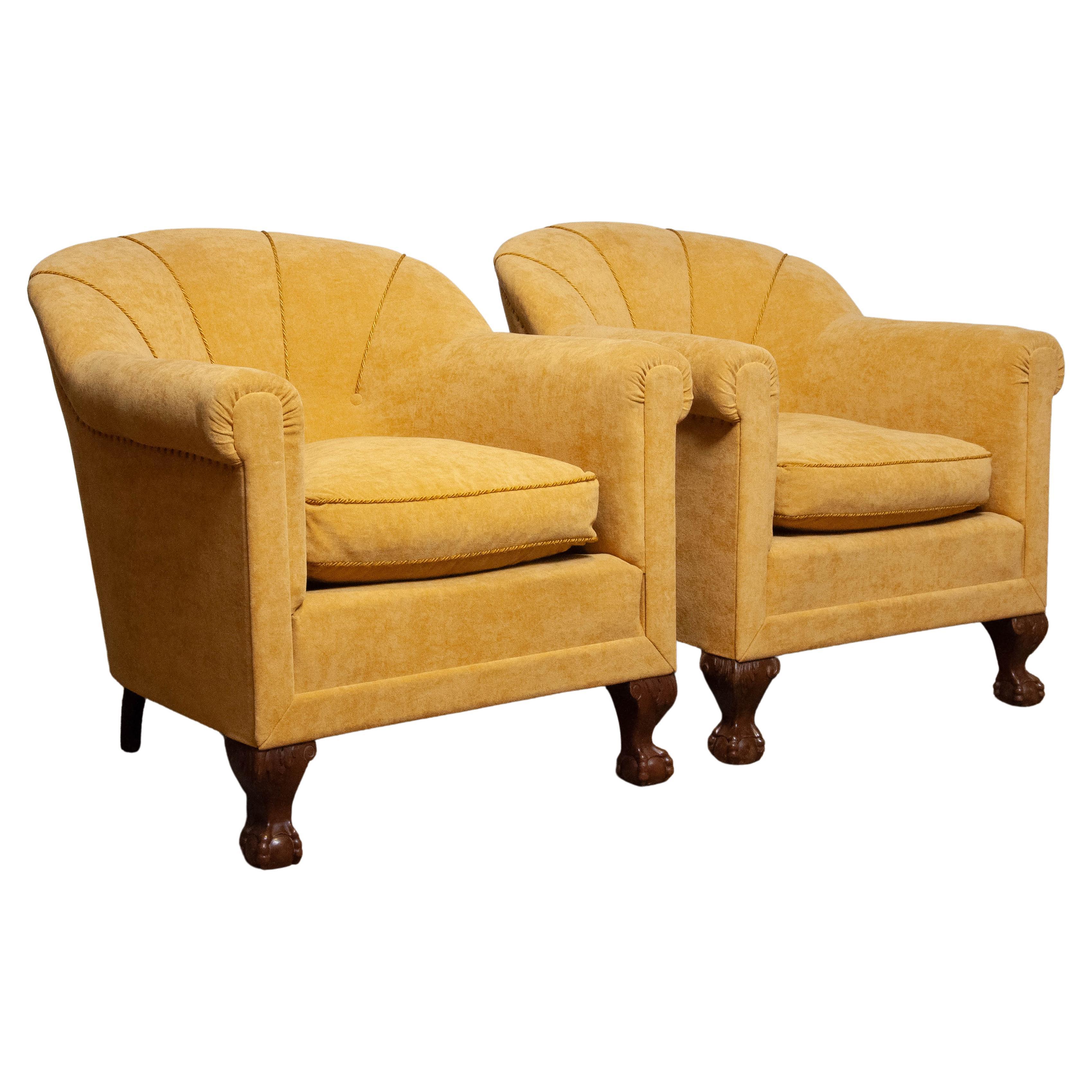 1900s, Ice Blue Velvet Dorothy Draper Style Bergère Lounge Club Chair ...