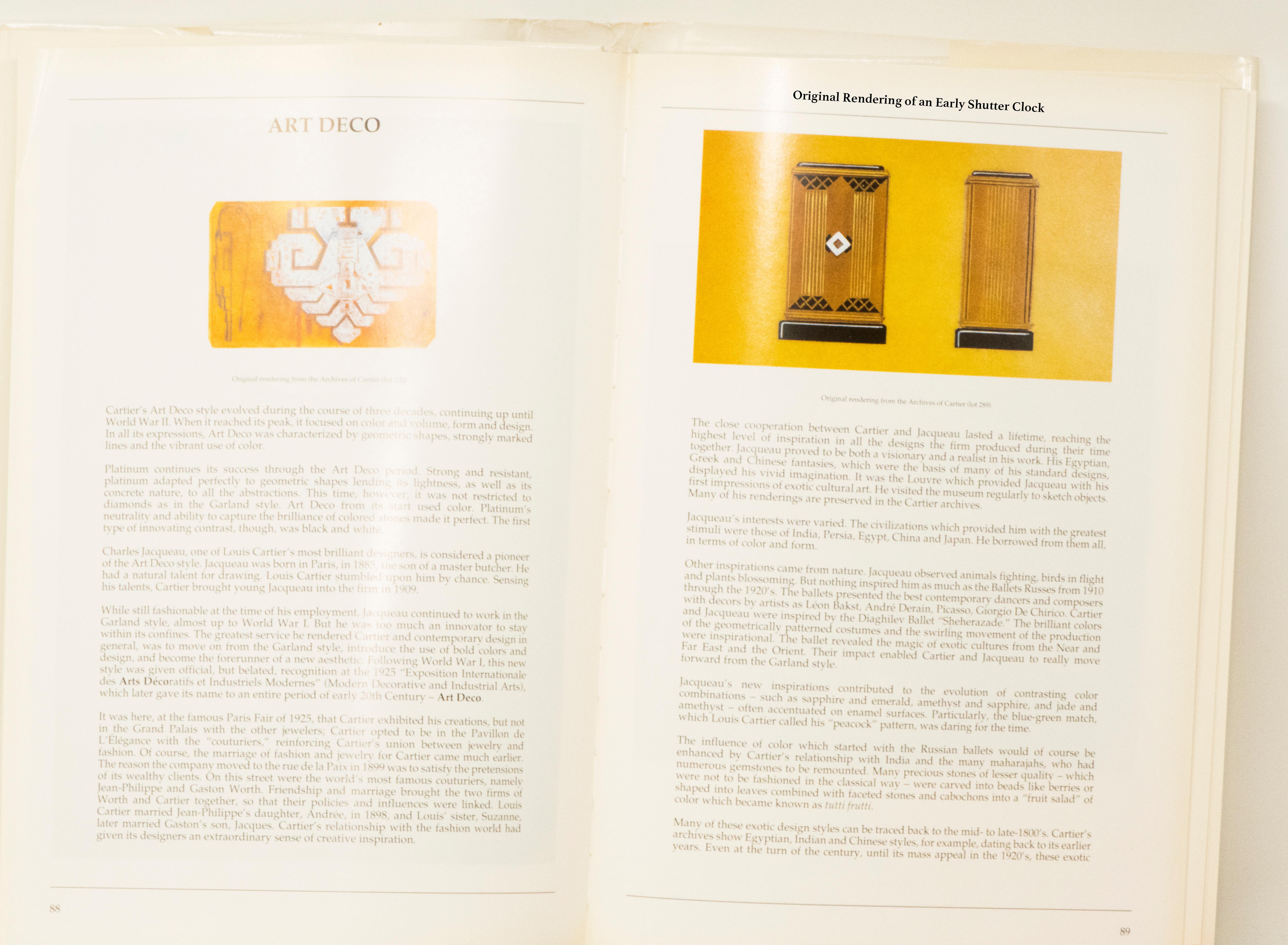 1920s Art Deco Platinum Diamond Enamel Gold Shutter Clock at 1stDibs ...