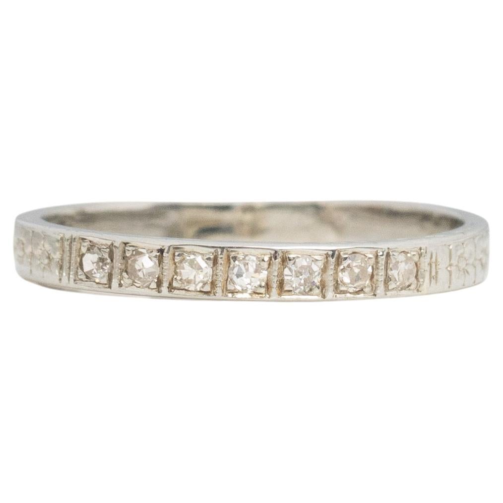 Vintage Handmade 18 Karat Gold Angular Single Cut Diamond Stackable ...