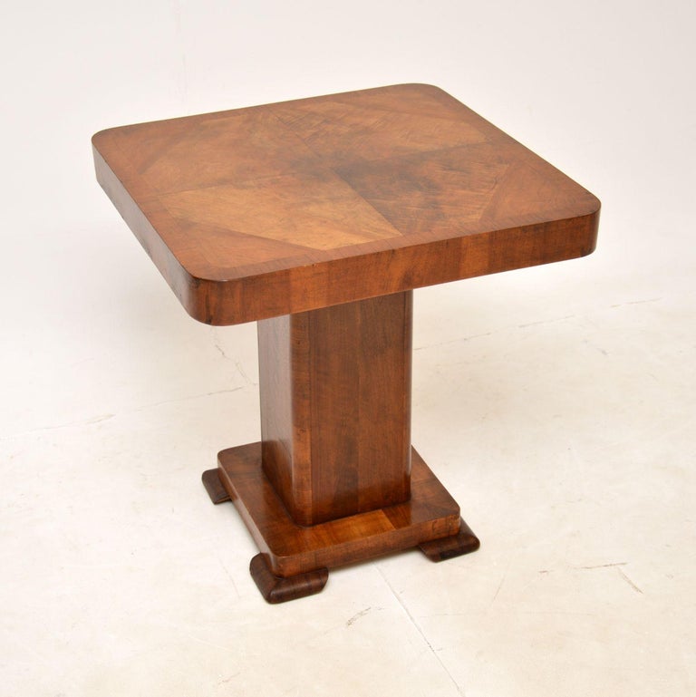 1920s Art Deco Walnut Occasional Coffee / Side Table For Sale at 1stDibs