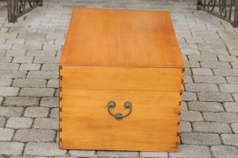 1920s Asian Camphor Wood Box with Traditional Lockset and Lateral ...