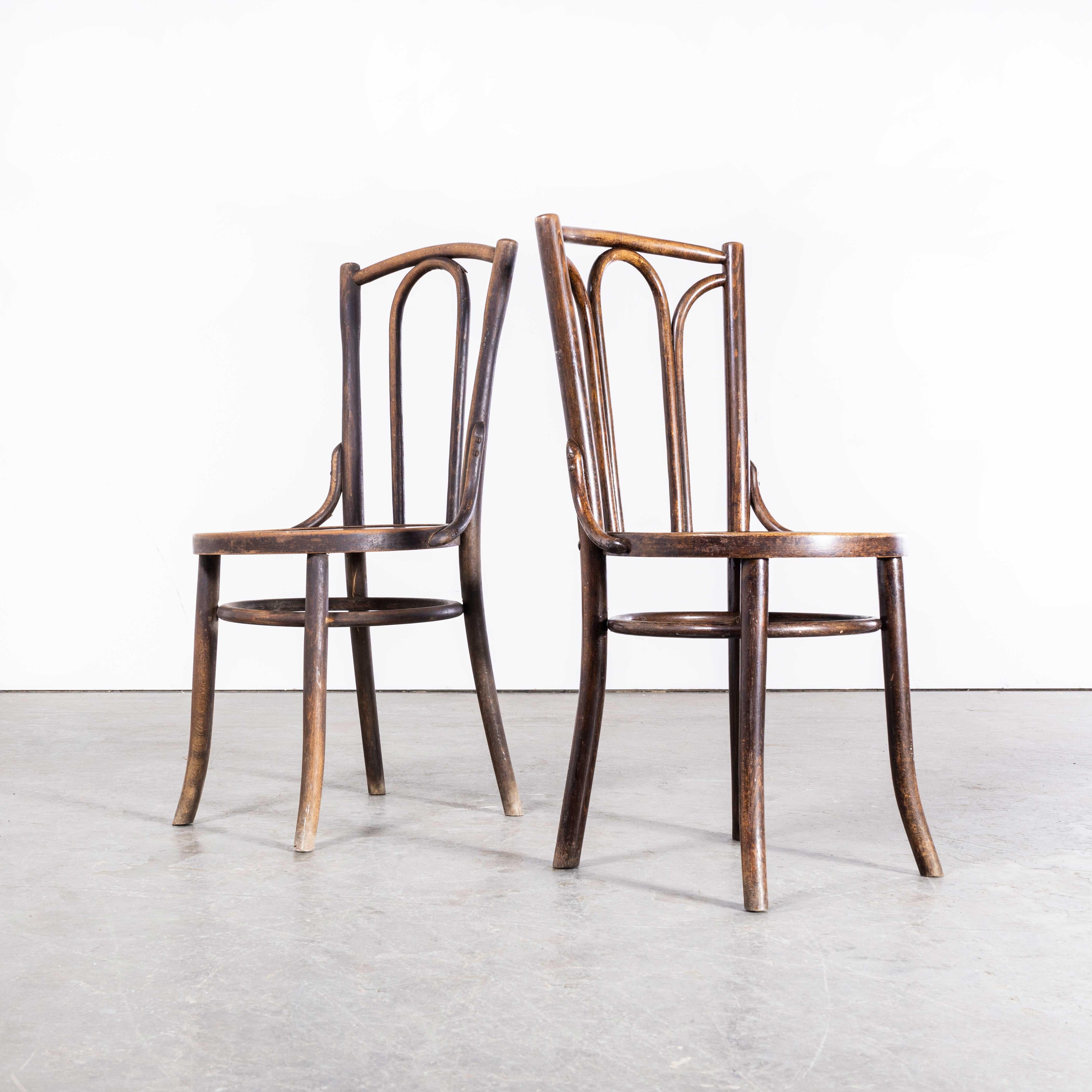 1920s Bentwood Debrecen Hoop Back Dining Chairs, Harlequin Pair For ...