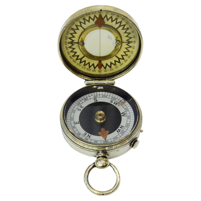 1920s Brass Nautical Magnetic PocketCompass Antique Marine Navigation ...