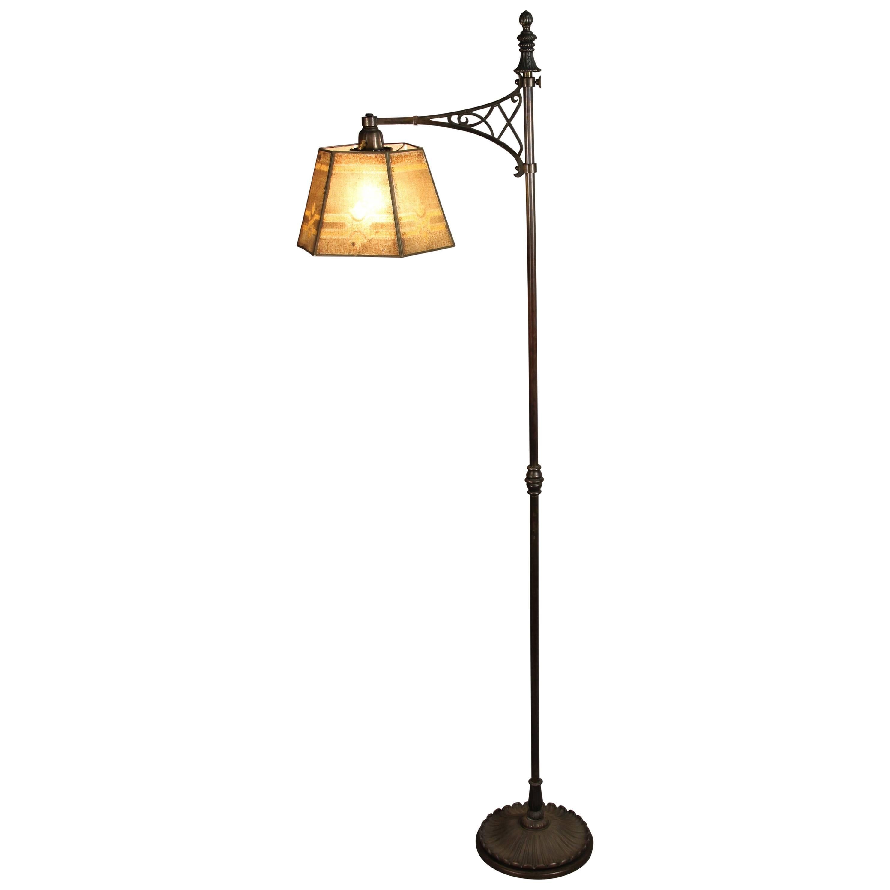 1920s Bridge Lamp with Original Metal Mesh Shade at 1stDibs | 1920s ...