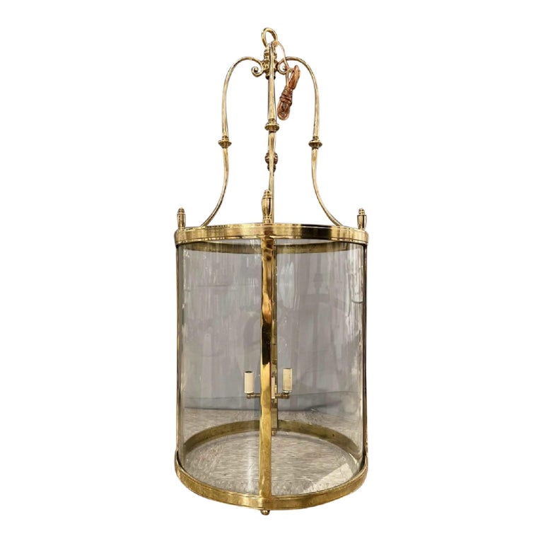 1920’s, Caldwell Gilt Bronze Glass Lantern For Sale at 1stDibs