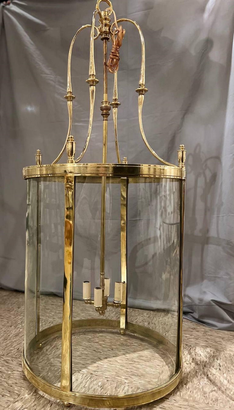 1920’s, Caldwell Gilt Bronze Glass Lantern For Sale at 1stDibs