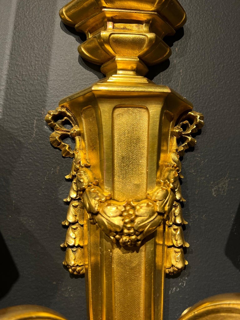 Pair of Caldwell Neoclassic Gilt Bronze Sconces, Circa 1920s For Sale ...