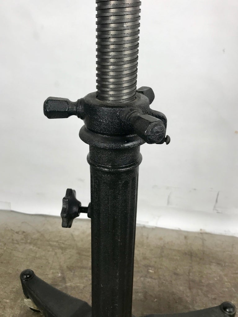 1920s Cast Iron and Wood Industrial Adjustable Table by Karl ...