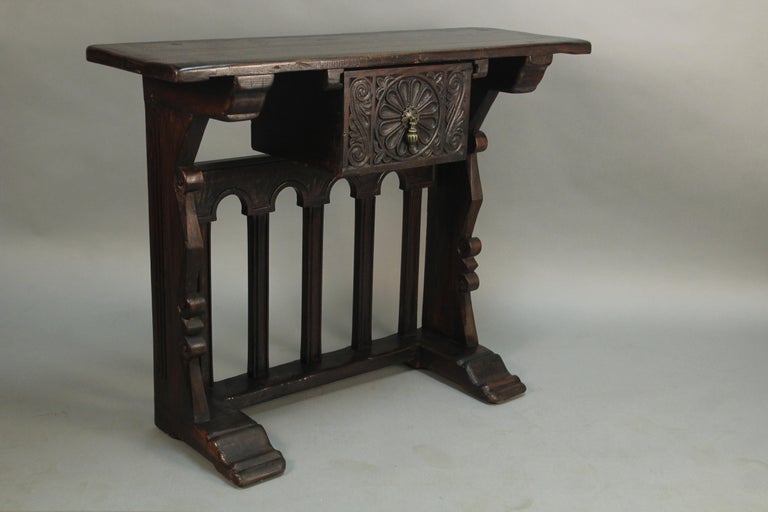 1920s Console Table with One-Drawer at 1stDibs